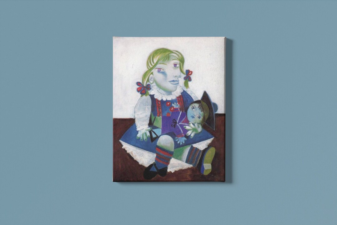 Maya With Doll--pablo Picasso Cubist Abstract Modern Art Canvas ...