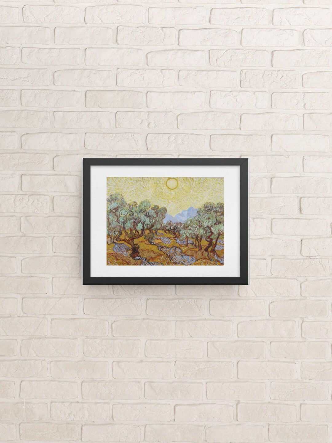 Olive Trees With Yellow Sky and Sun--vincent Van Gogh Abstract ...