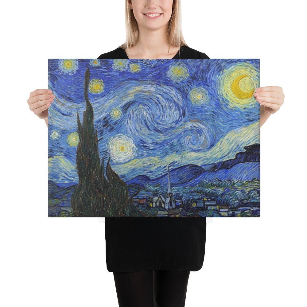 Starry Nightvincent Van Gogh Expressionism Abstract Modern Art Canvas ...