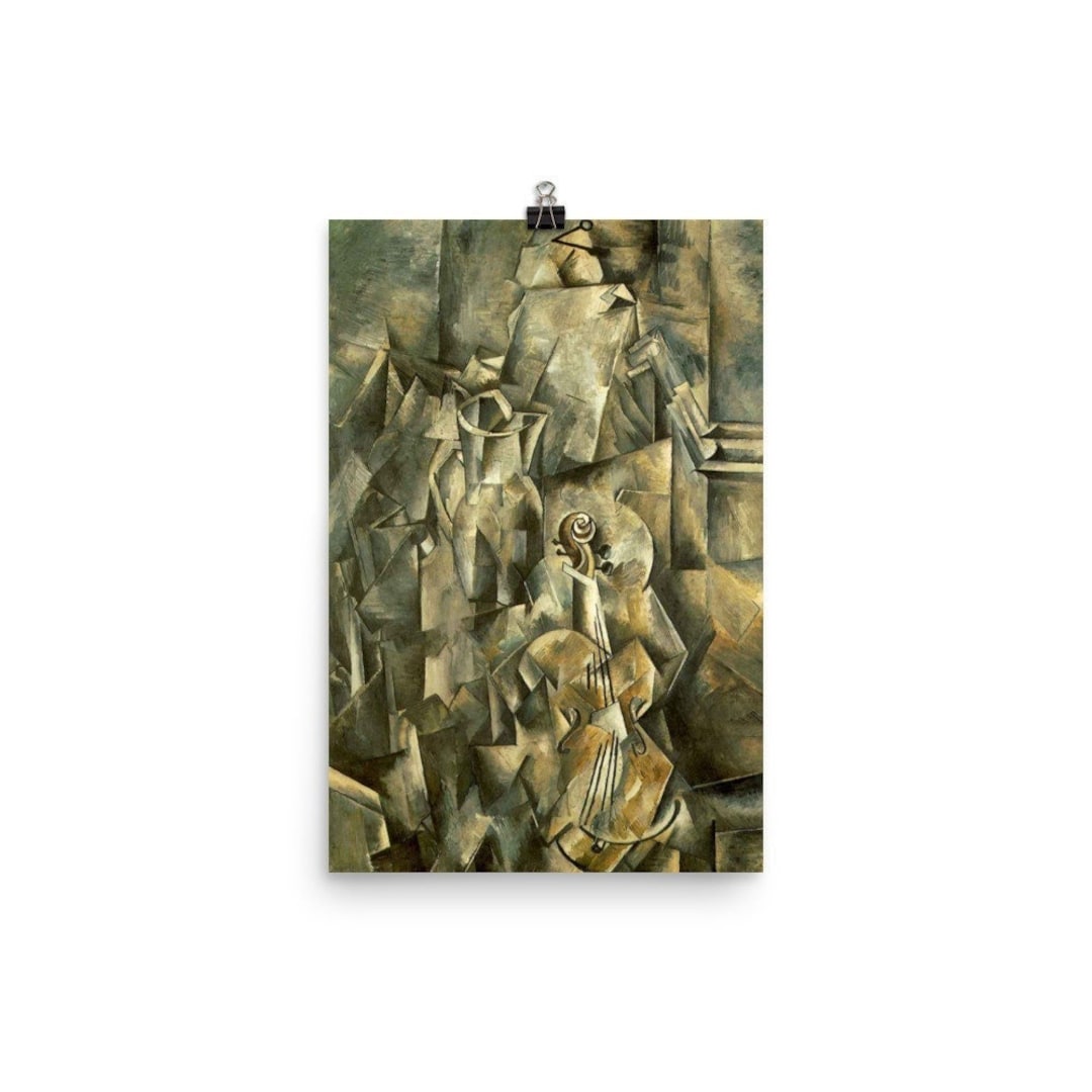 Pitcher and Violin--georges Braque Analytical Cubism Abstract Modern ...