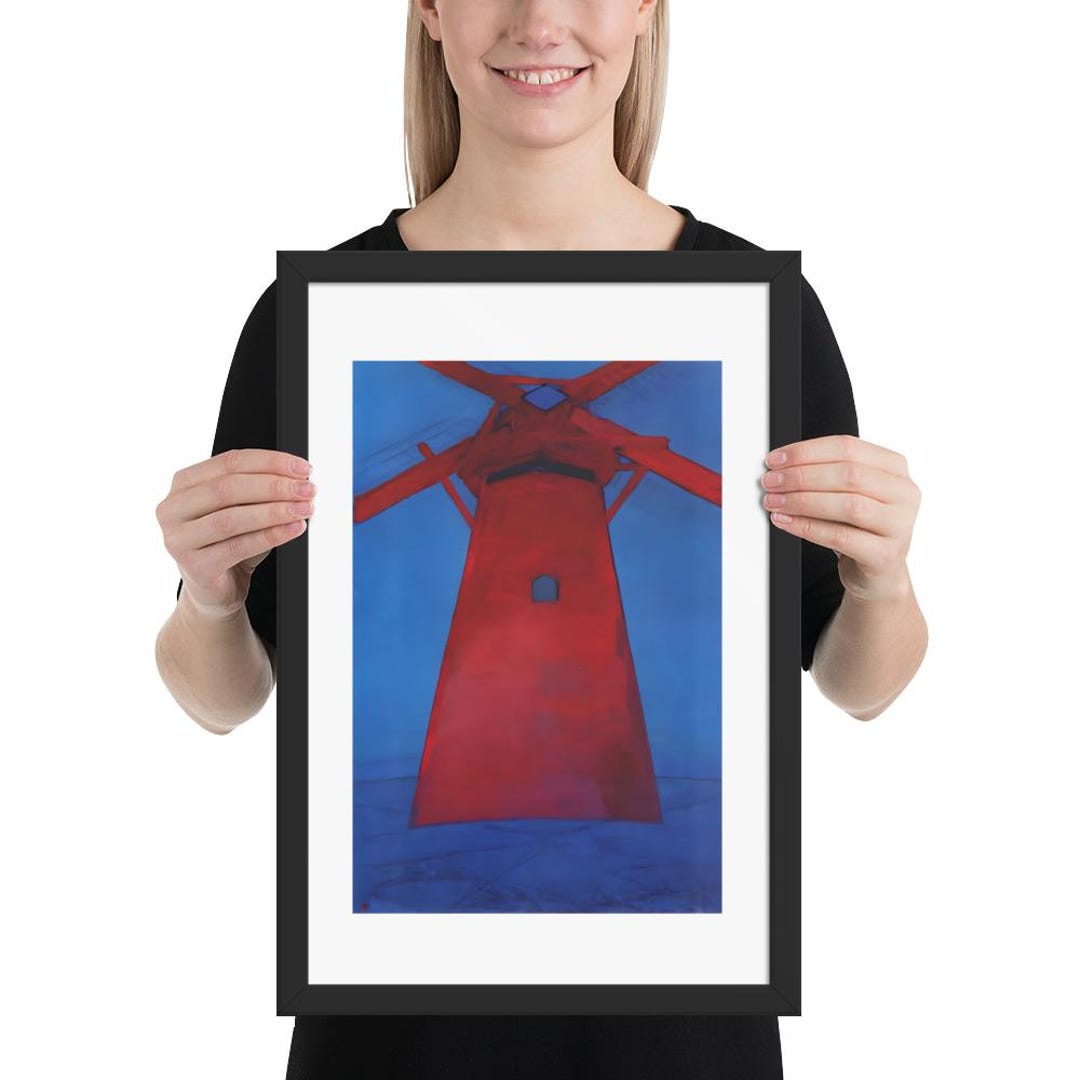 The Red Mill--piet Mondrian Abstract Modern Art Framed 12"x18" Matte ...