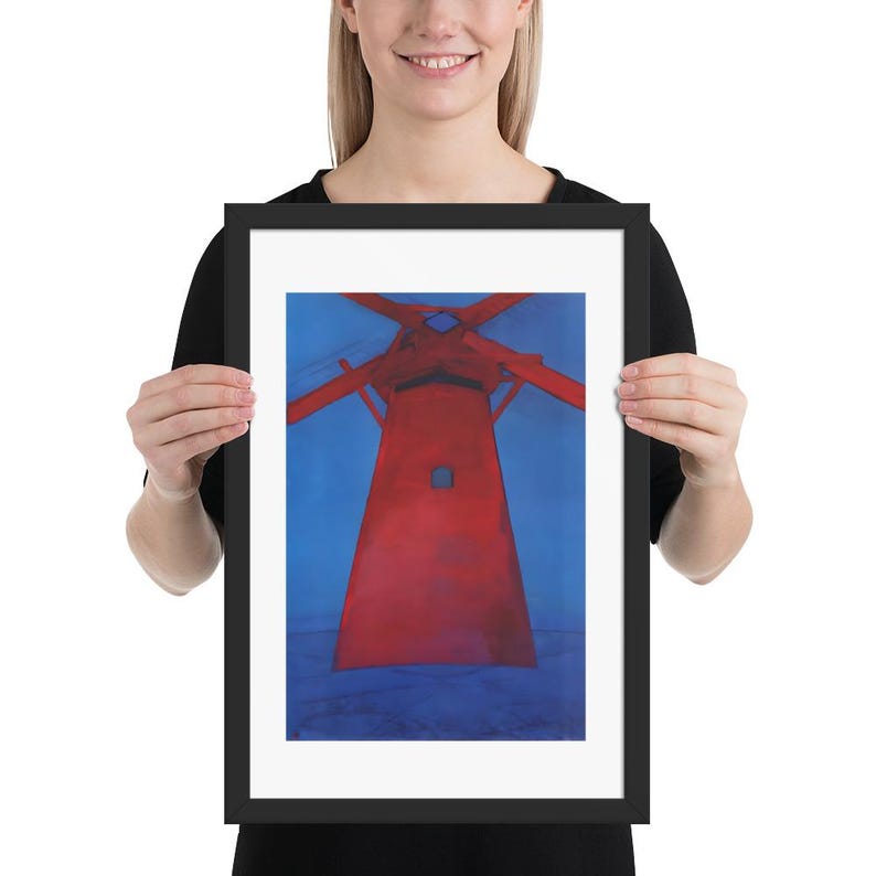 The Red Mill--piet Mondrian Abstract Modern Art Framed 12"x18" Matte ...