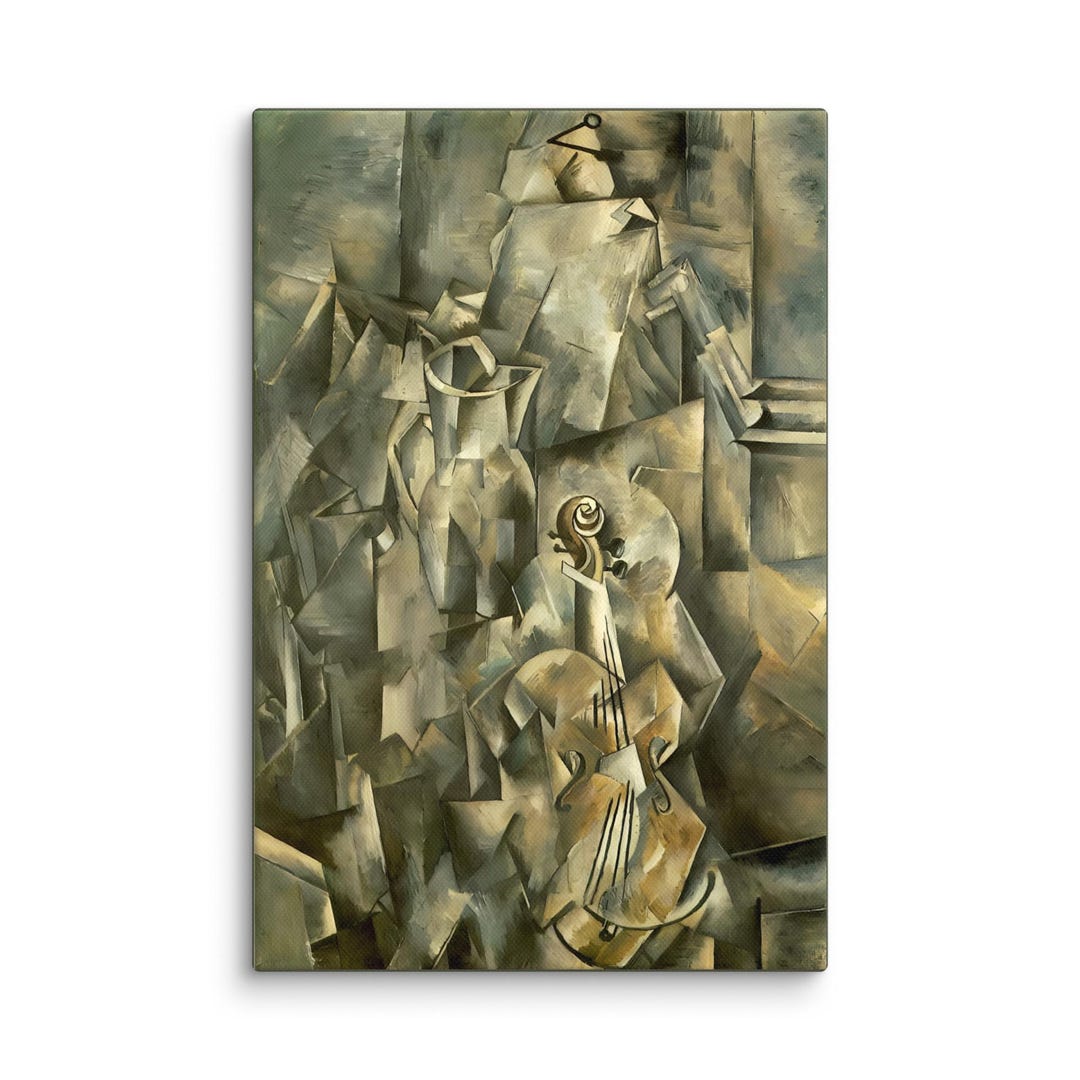 Pitcher and Violin--georges Braque Analytical Cubism Abstract Modern ...