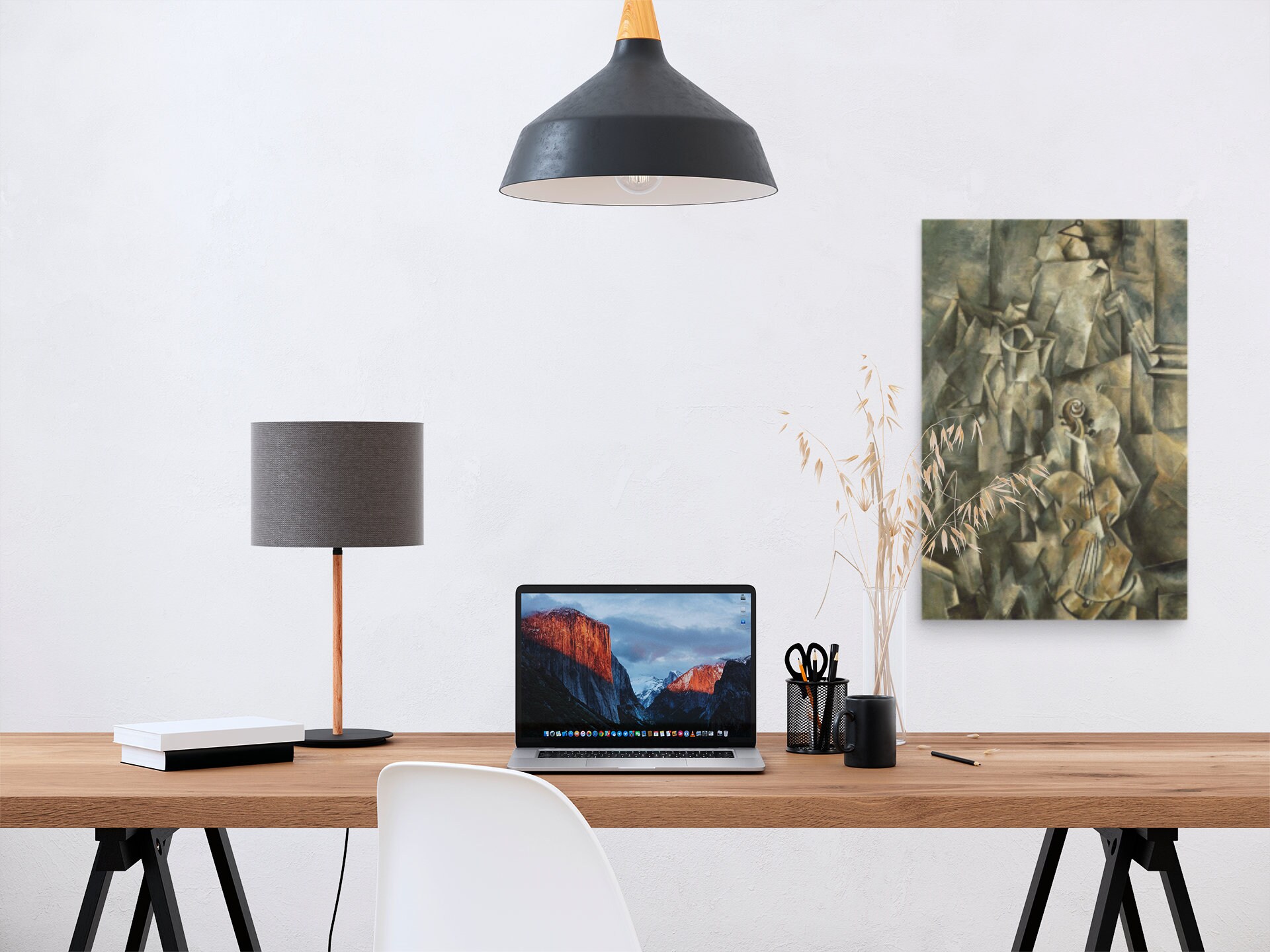 Pitcher and Violin--georges Braque Analytical Cubism Abstract Modern ...