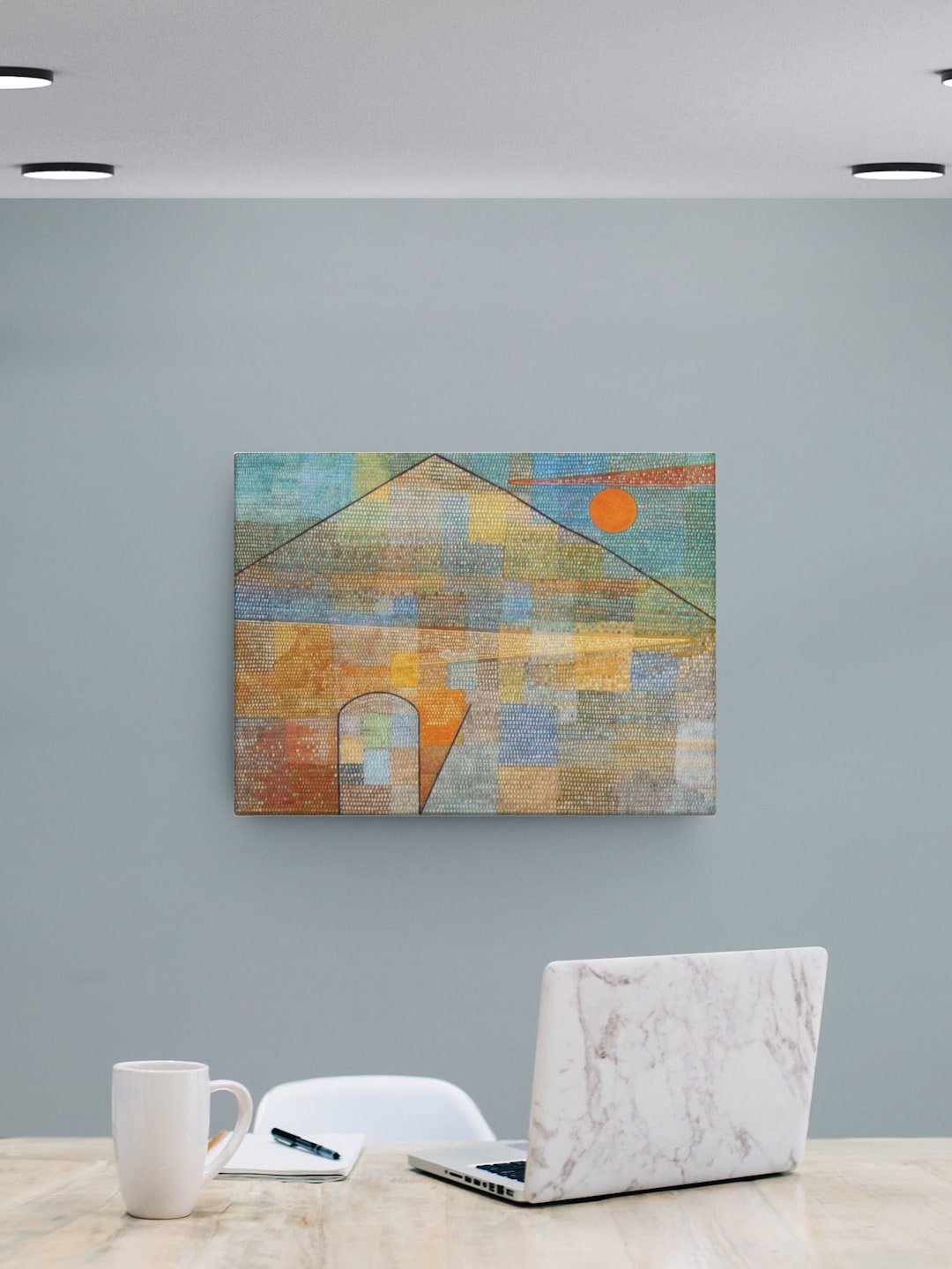 Ad Parnassum--paul Klee Pointillism Abstract Modern Art Canvas Interior ...