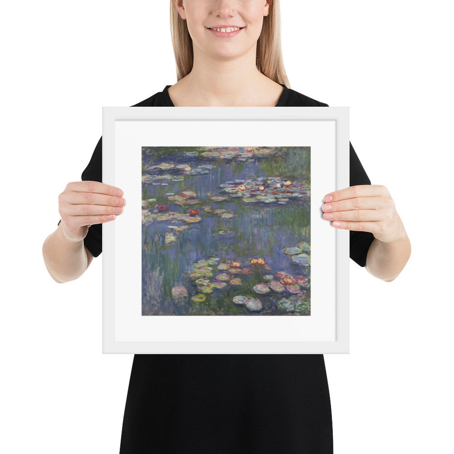 Water Lilies-1916claude Monet Impressionism Abstract Modern Art Framed ...