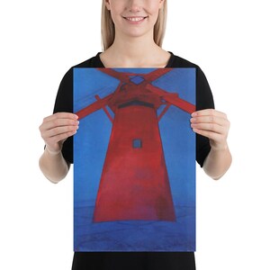 The Red Mill--piet Mondrian Abstract Modern Art 12"x18" Matte Paper ...