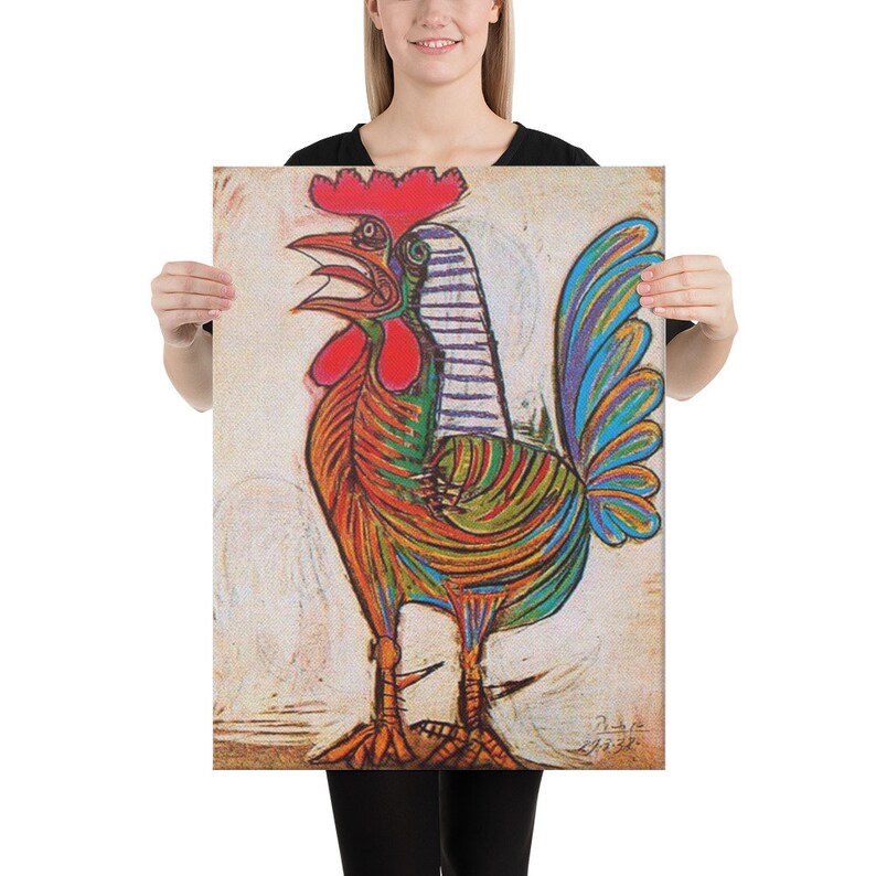 The Rooster le Coqpablo Picasso Cubsist Abstract Modern Art Canvas ...