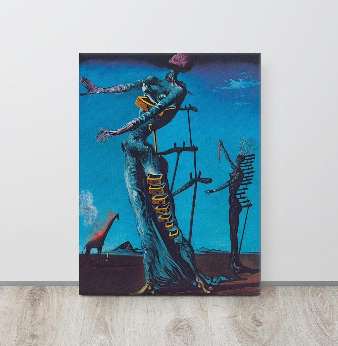 The Burning Giraffe--salvador Dalí Abstract Surrealist Modern Art ...