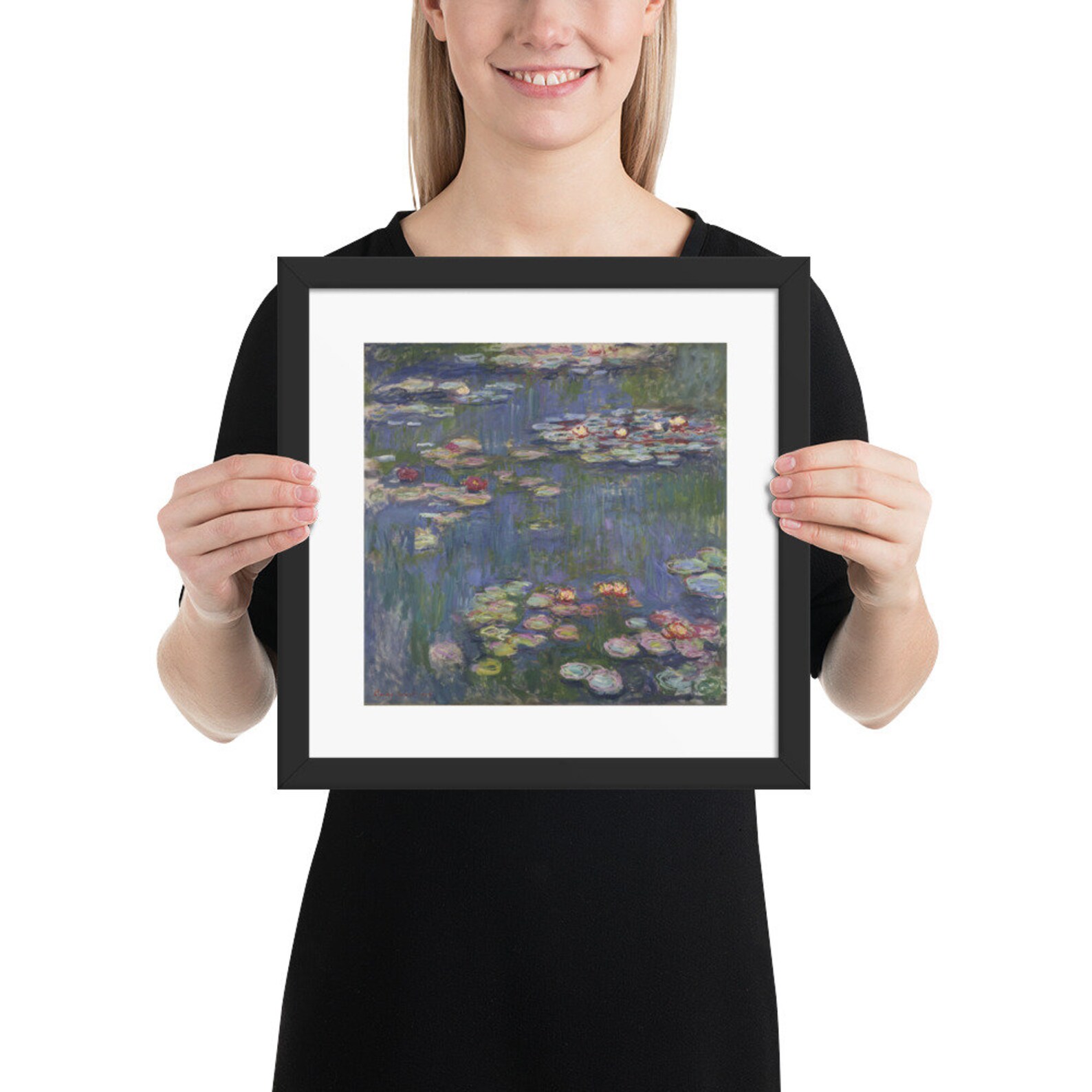 Water Lilies-1916claude Monet Impressionism Abstract Modern Art Framed ...