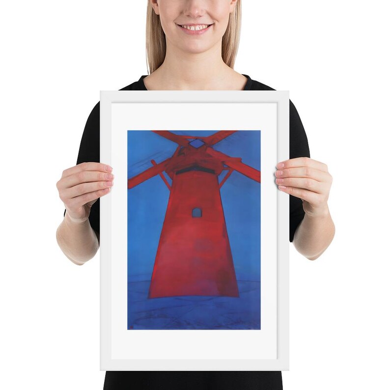 The Red Mill--piet Mondrian Abstract Modern Art Framed 12"x18" Matte ...