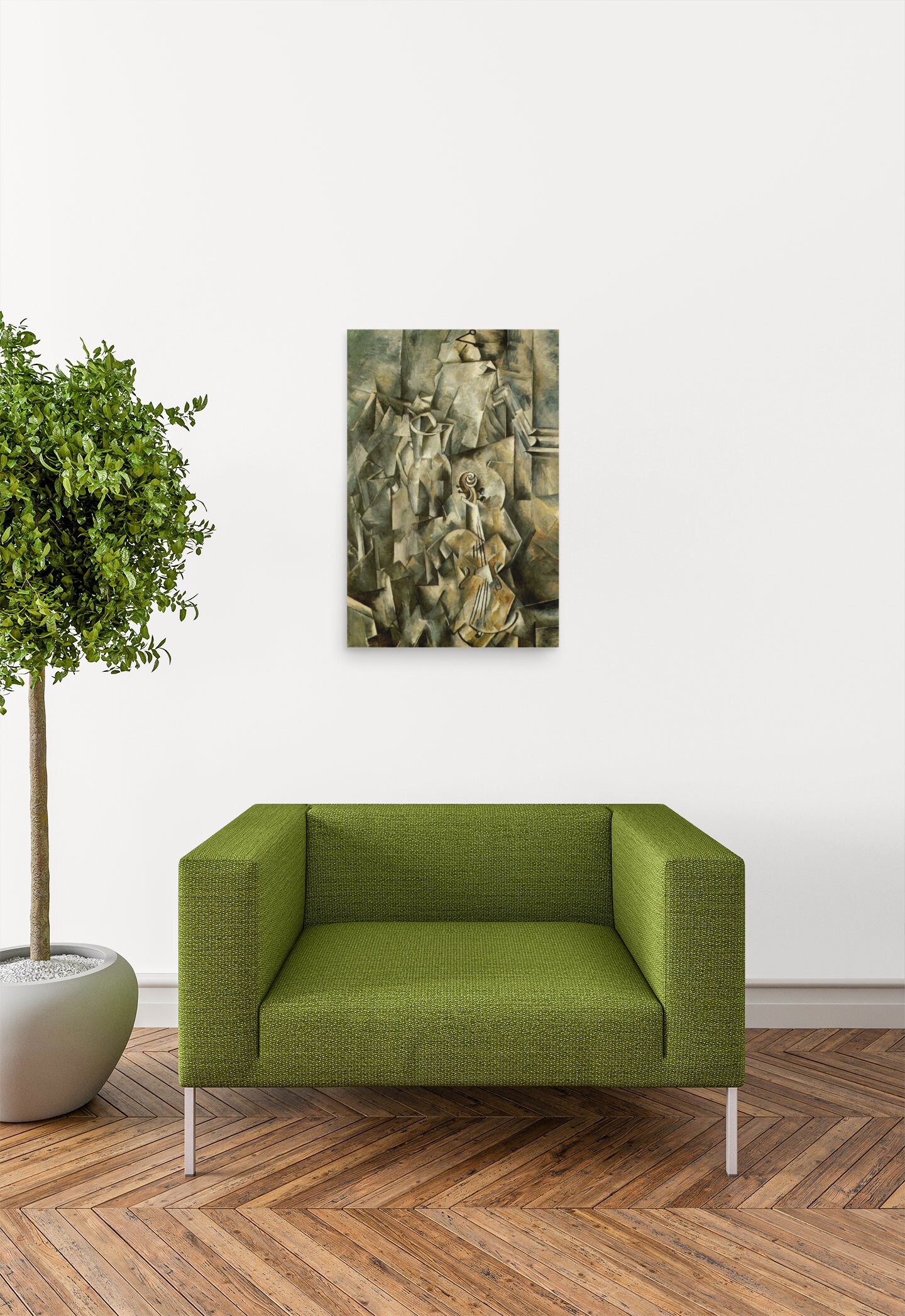 Pitcher and Violin--georges Braque Analytical Cubism Abstract Modern ...