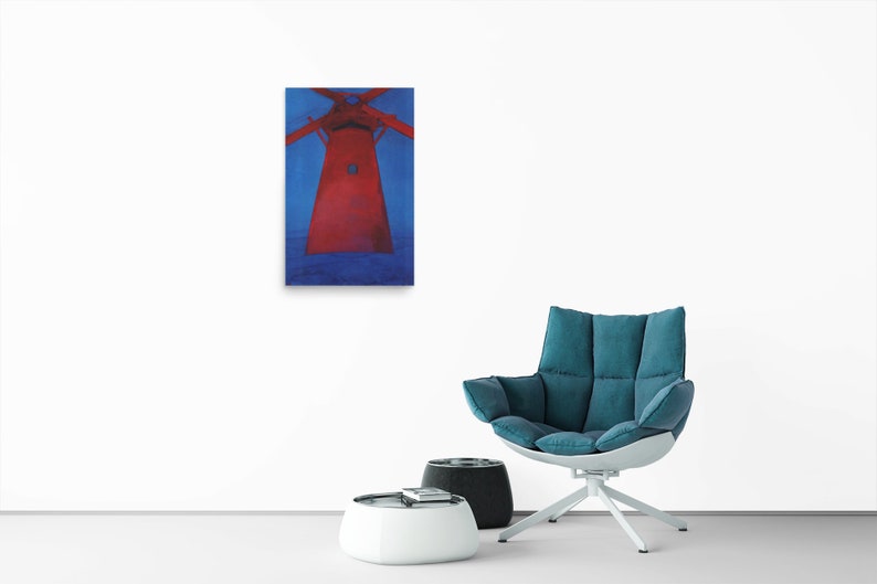 The Red Mill--piet Mondrian Abstract Modern Art 12"x18" Matte Paper ...