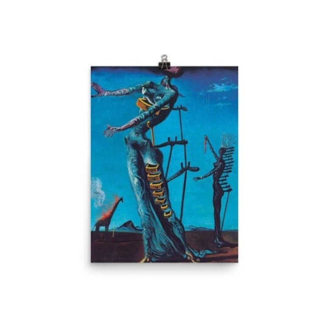 The Burning Giraffe--salvador Dalí Abstract Surrealist Modern Art ...