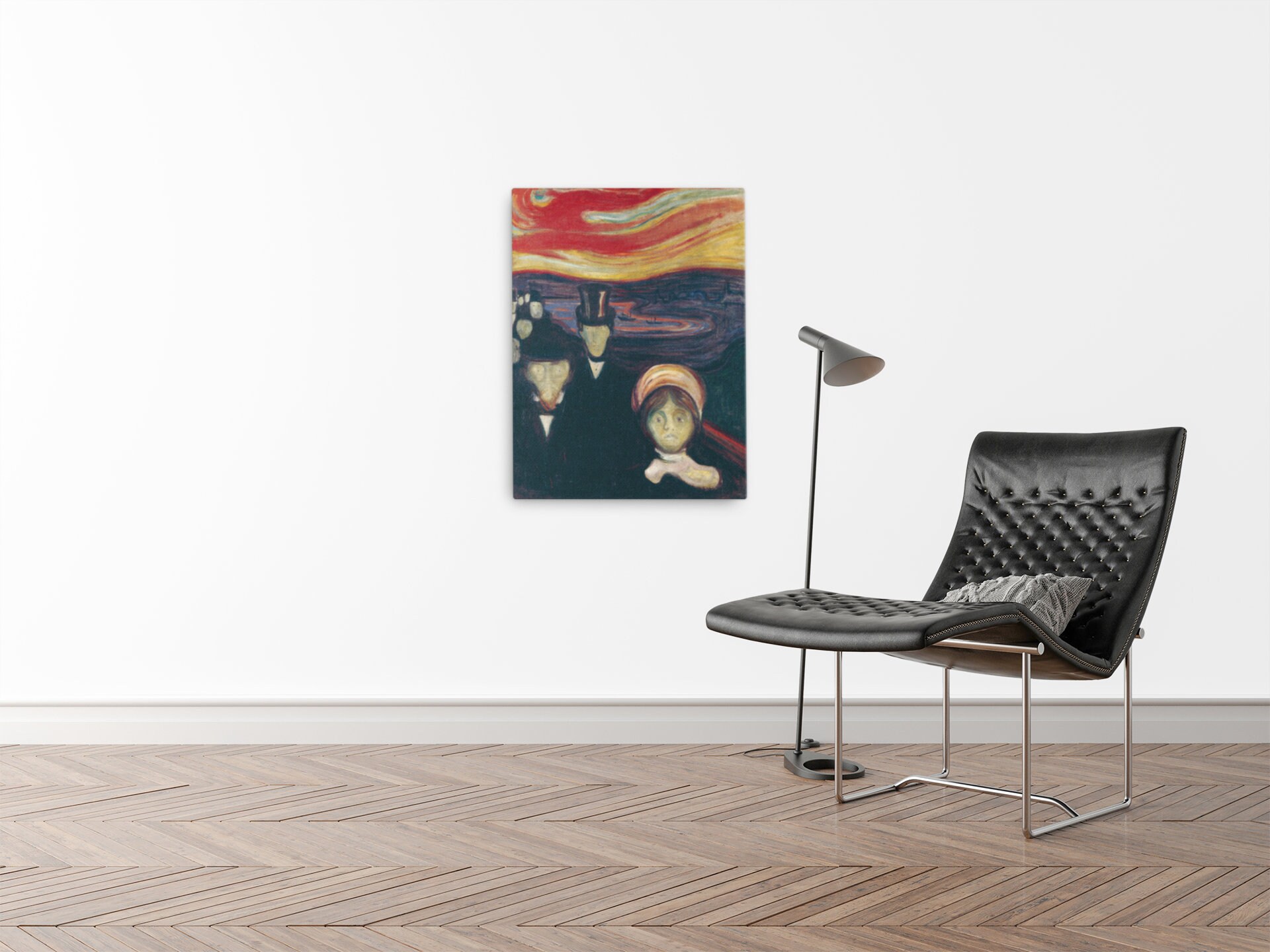 Anxiety--edvard Munch Expressionism Abstract Modern Art Canvas Interior ...