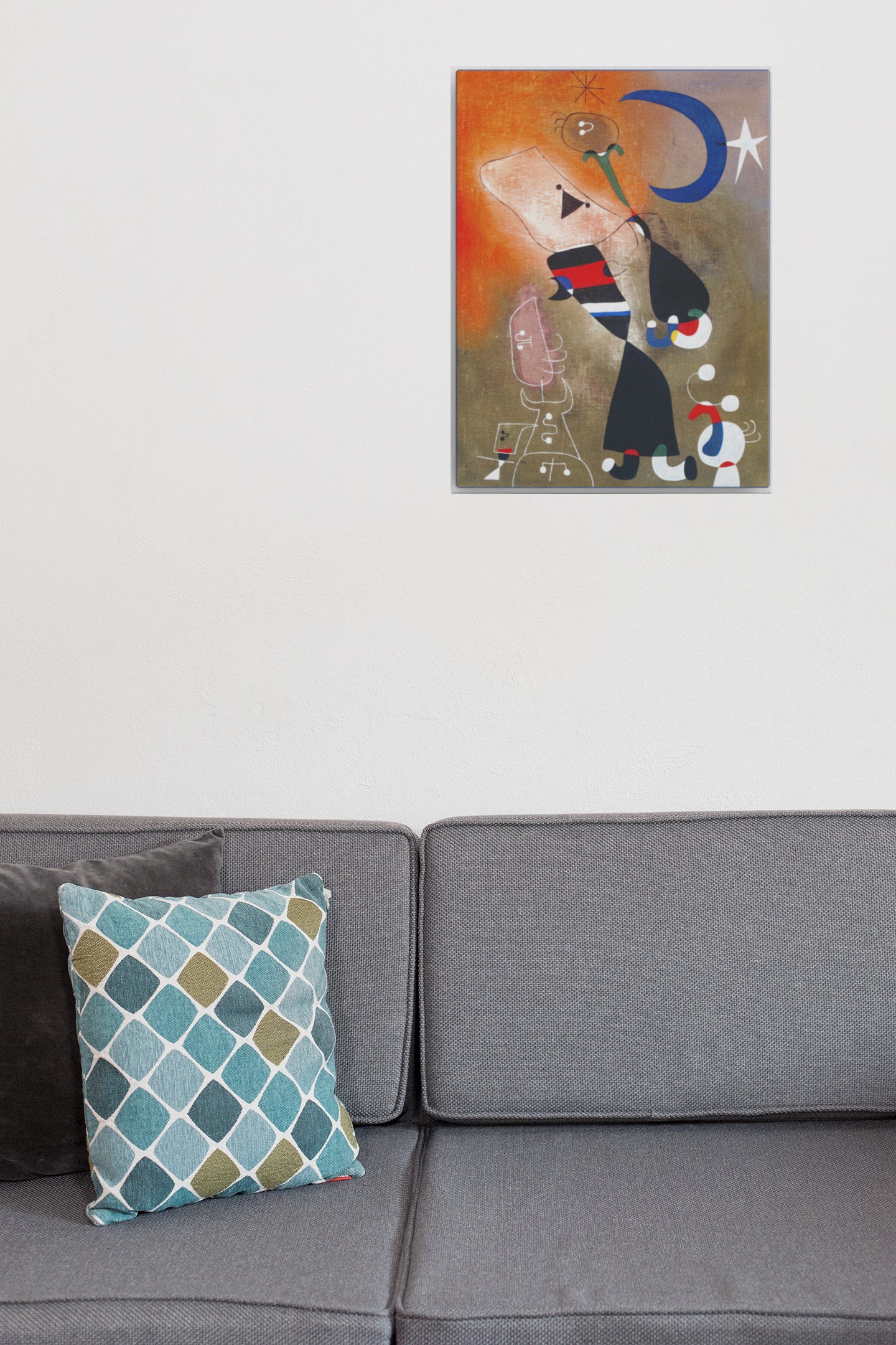 Woman and Bird in the Moonlight--joan Miró Surrealist Abstract Modern ...