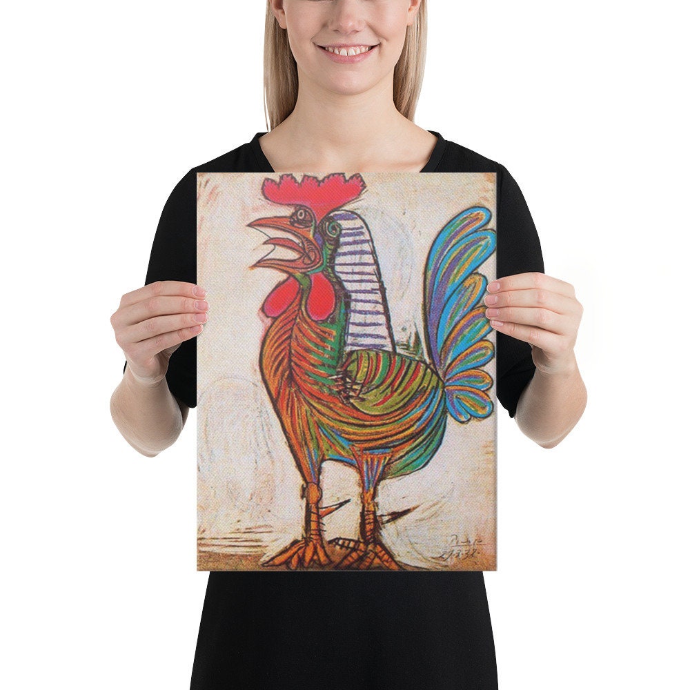 The Rooster le Coqpablo Picasso Cubsist Abstract Modern Art Canvas ...