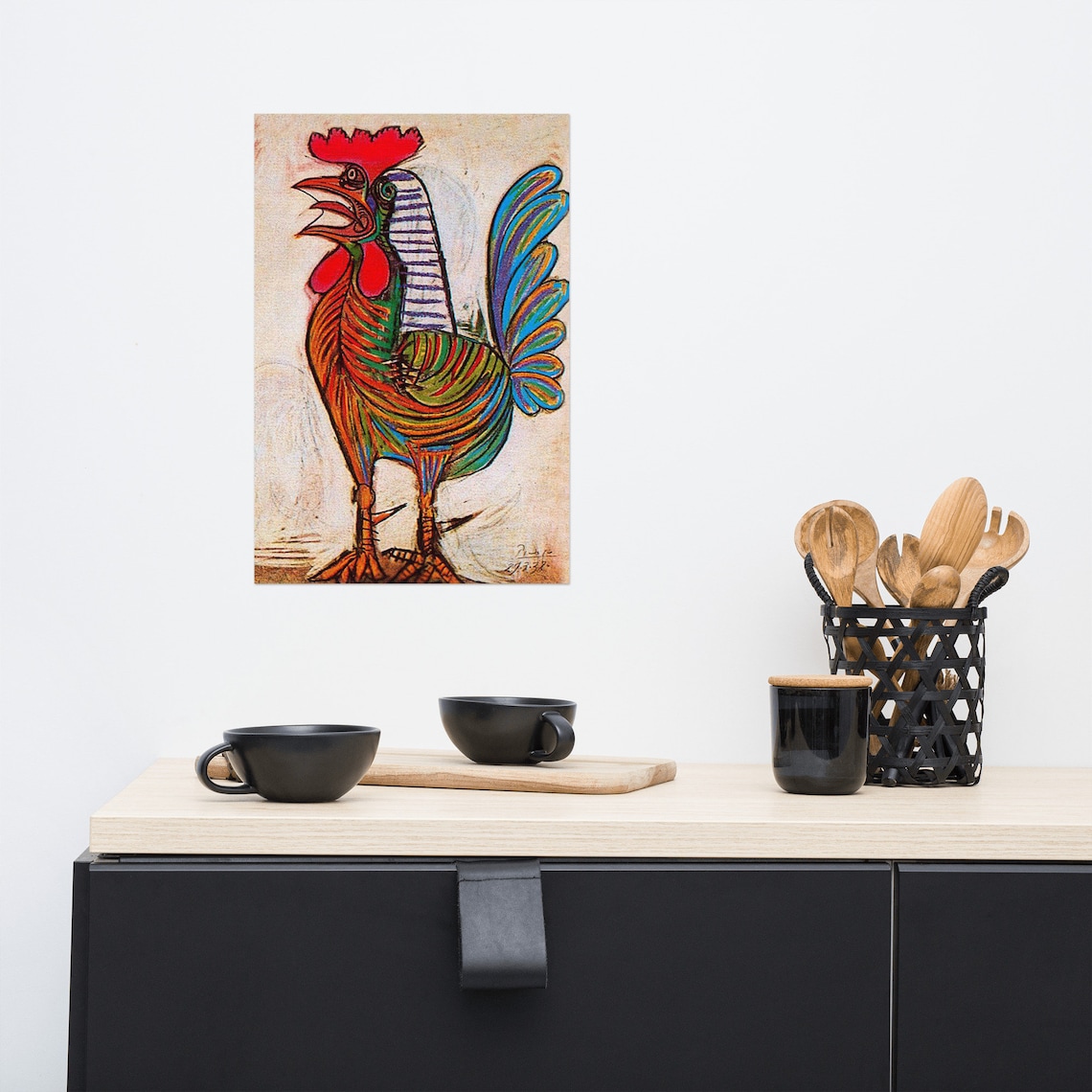 The Rooster le Coq Pablo Picasso Cubist Abstract Modern Art Giclée ...