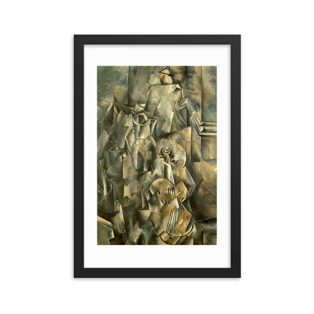Pitcher and Violin--georges Braque Analytical Cubism Abstract Modern ...