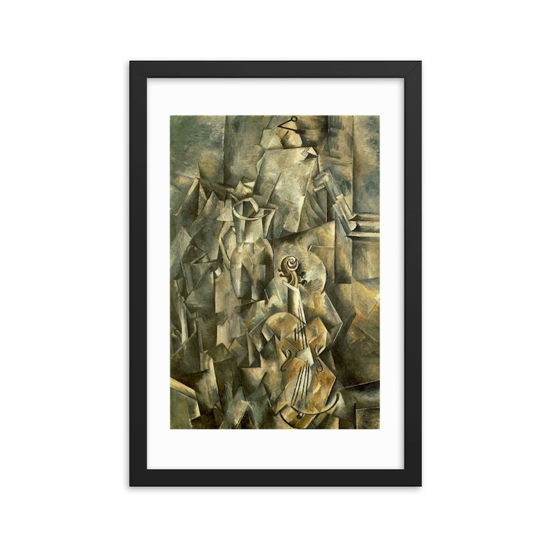 Pitcher and Violin--georges Braque Analytical Cubism Abstract Modern ...