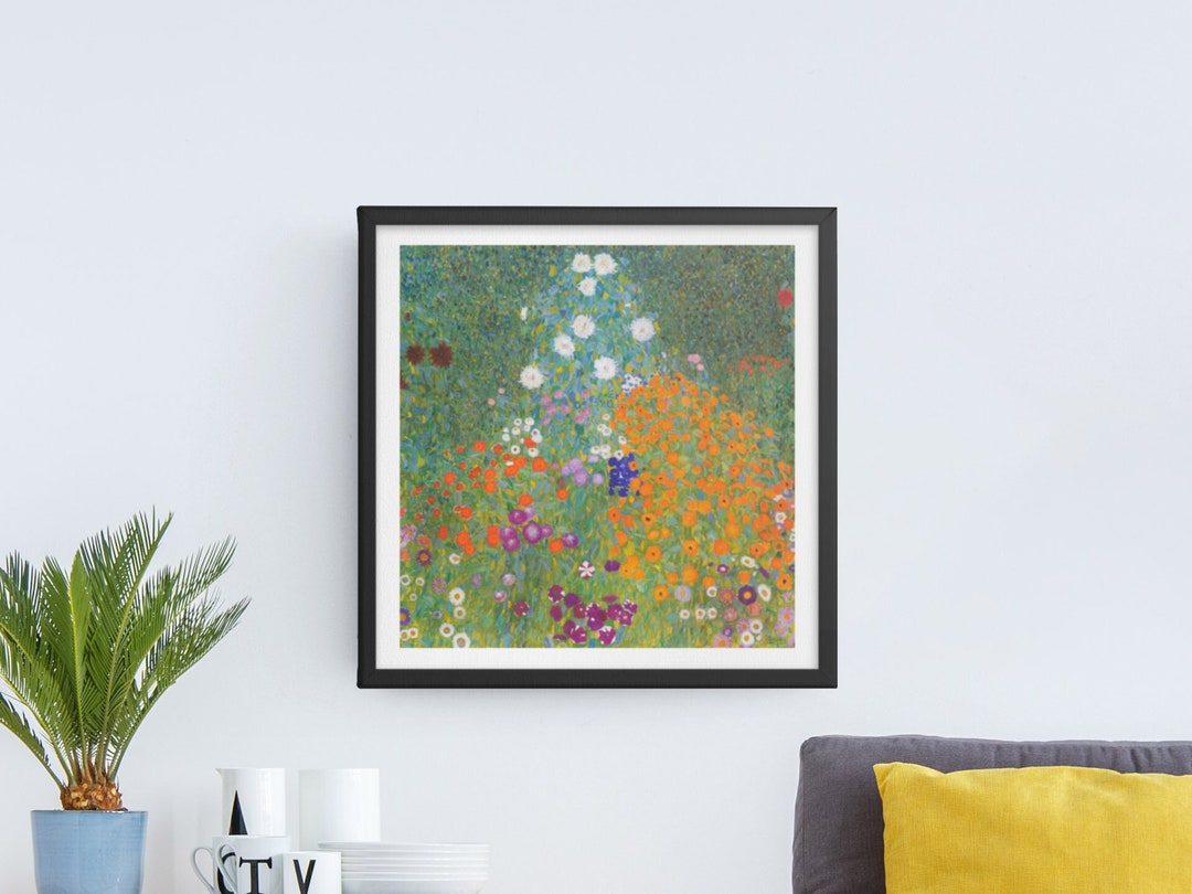 Bauerngarten--gustav Klimt Colorful Flower Garden Abstract Art Nouveau ...