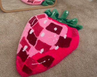 Tufted Strawberry Rug - Etsy
