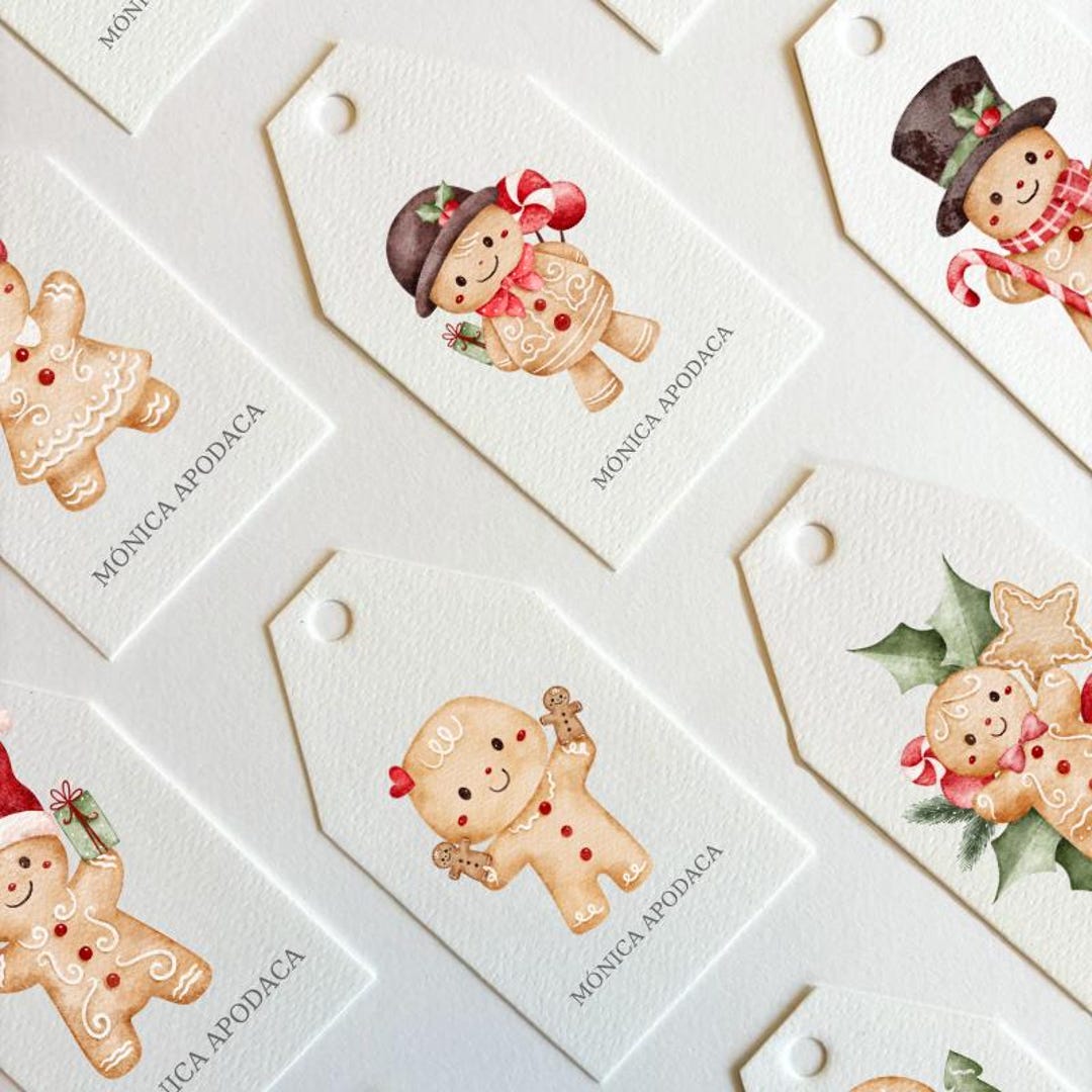 Cute Gingerbread Man Christmas Gift Tags | Printable Holiday Tags ...