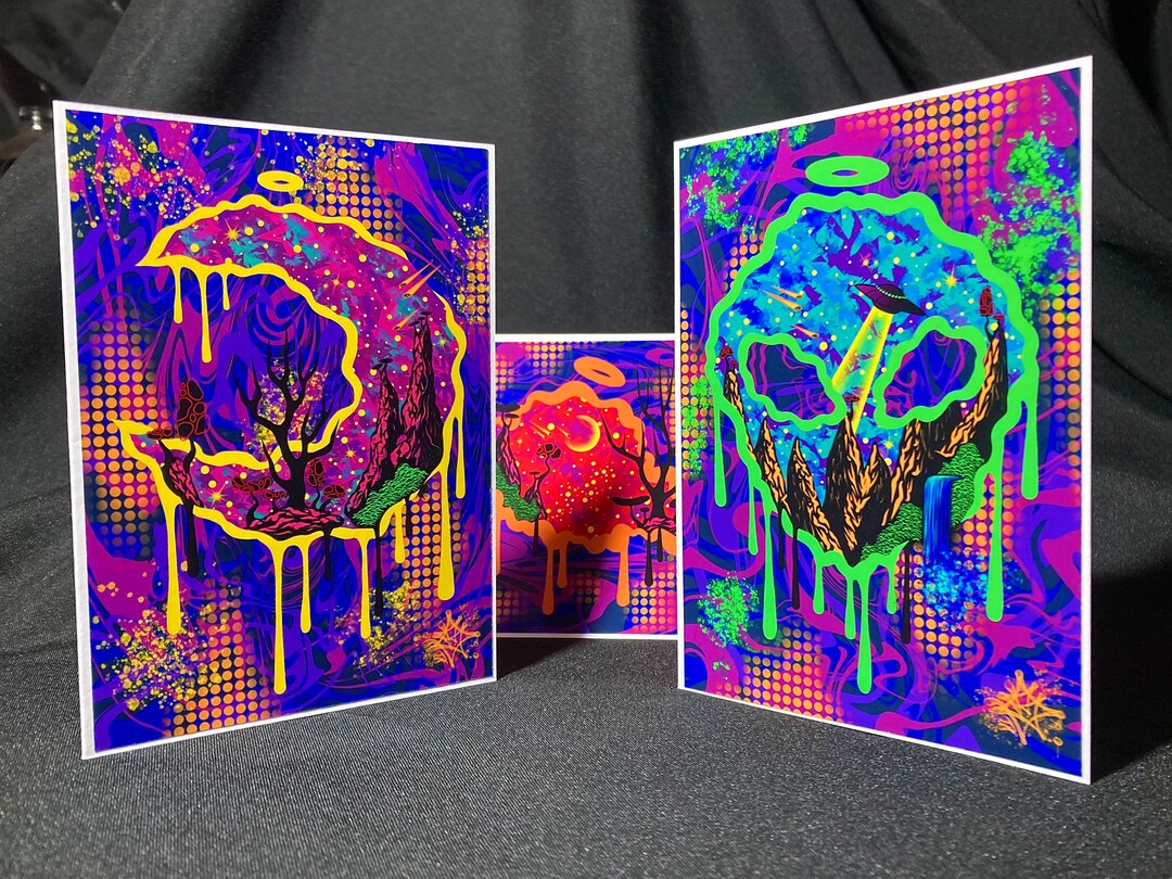 Space Theme Trippy Gift Card Set - Etsy