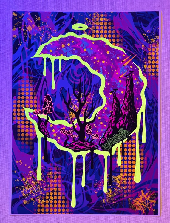 Psychedelic Crescent Moon