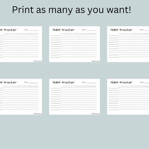 Cute Printable Habit Tracker With Hearts, One Page Habit Tracker ...