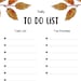 Fall to Do List, Daily to Do List Printable, to Do List, Instant ...