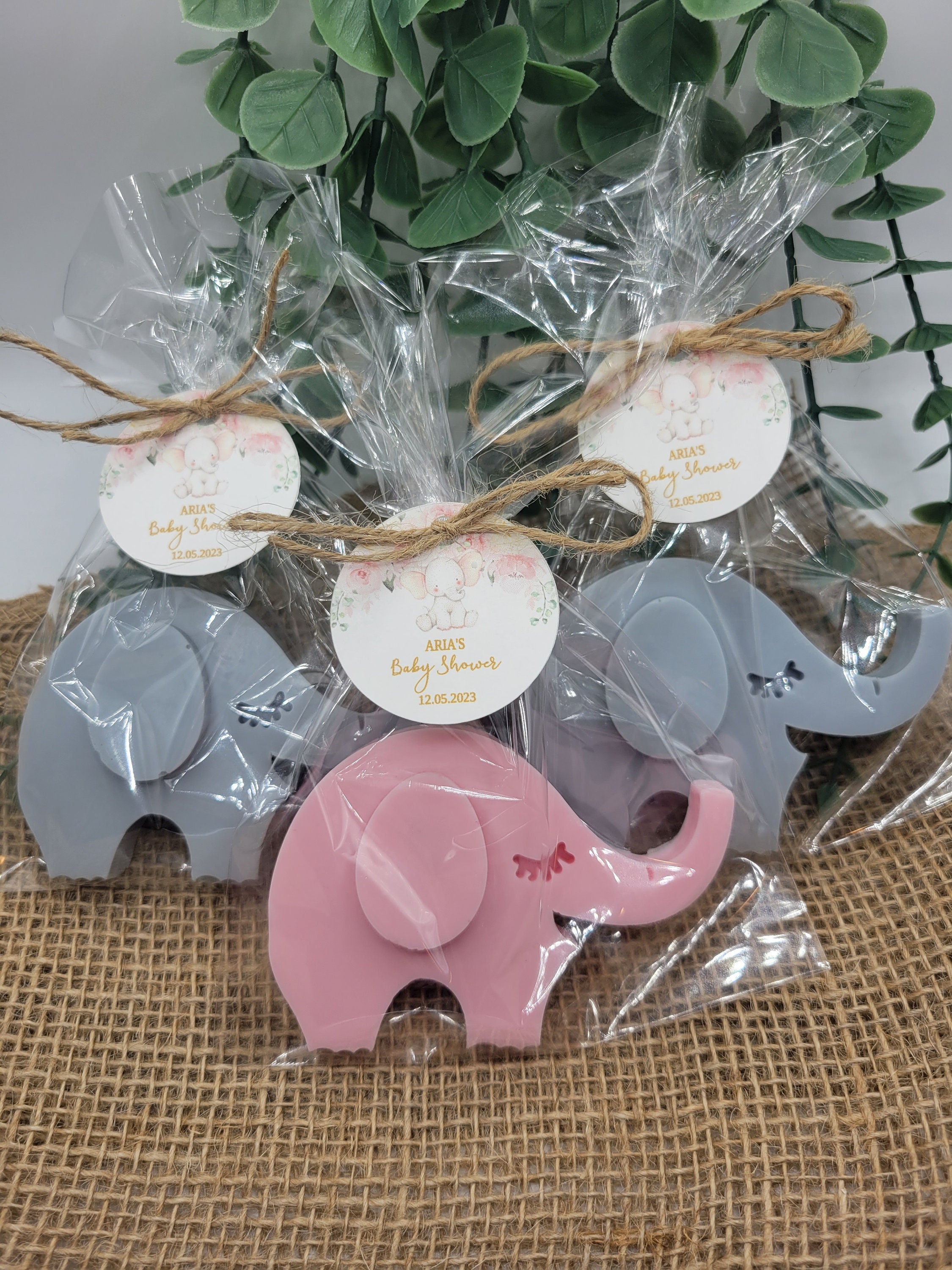 Elephant Party Favor Soaps Baby Shower Gender Reveal Personalized ...