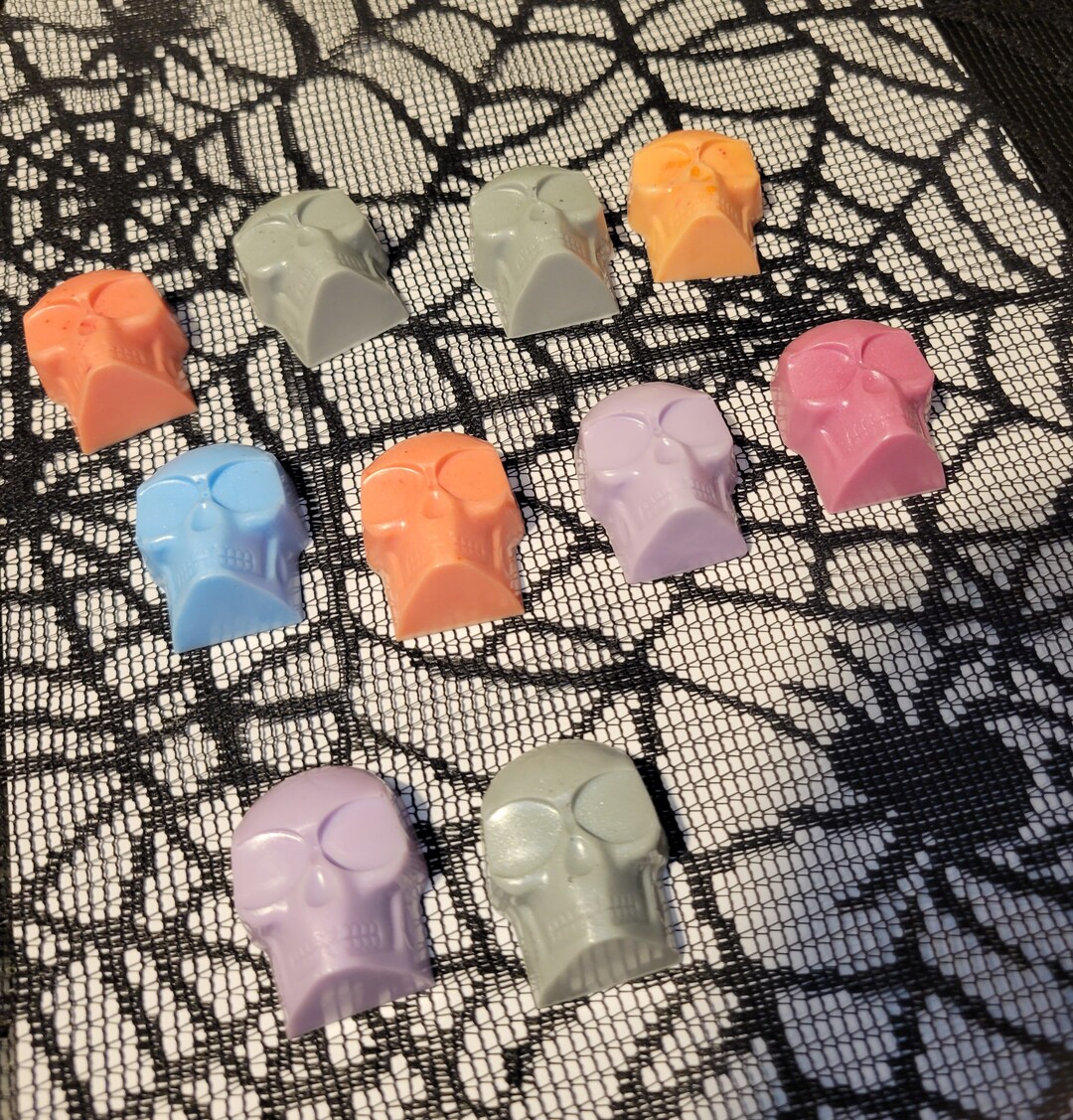 10 Skull Mini Soaps, Halloween Soaps, Party Favors, Handmade Soap - Etsy