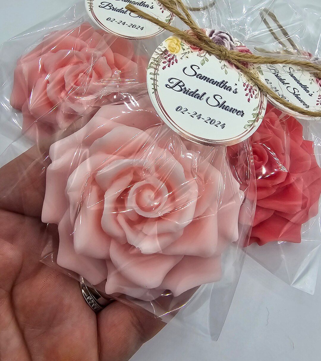 ROSE Soap Party Favors Bridal Shower Soap Flower Favors Wedding Favors ...
