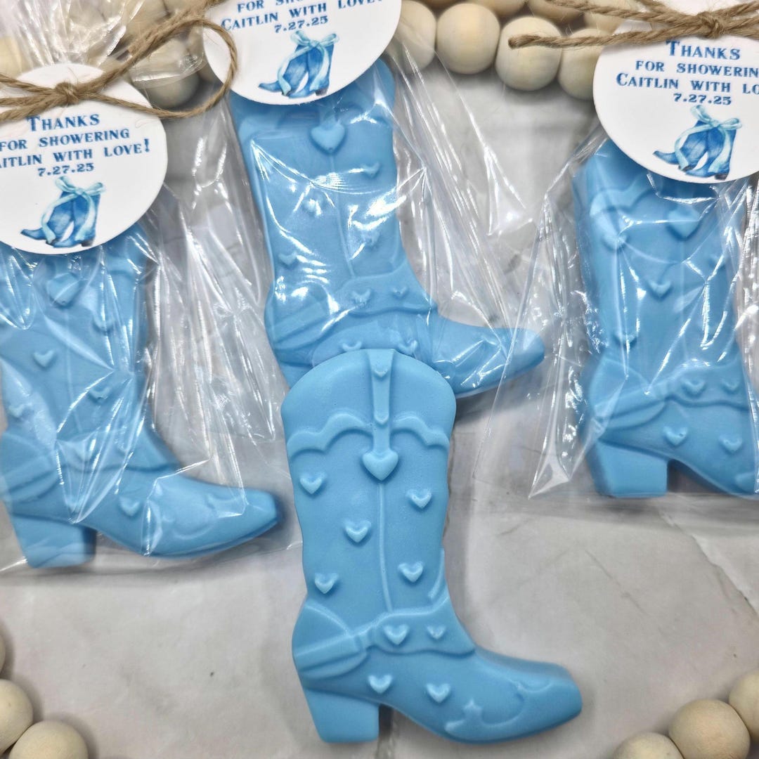 Big Bow and Boot Soaps, Bows and Boots Party Favors, Bridal Baby Shower ...