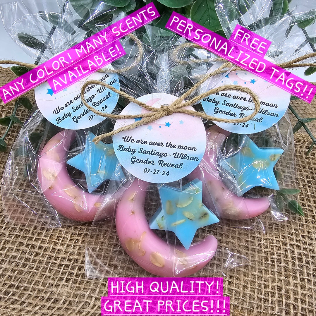 Moon and Star Soaps, Star and Moon Soaps, Party Favors, It's a Boy Its ...