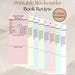 Book Review Bookmarks – Pastel Colors, Reading Tracker (digital ...