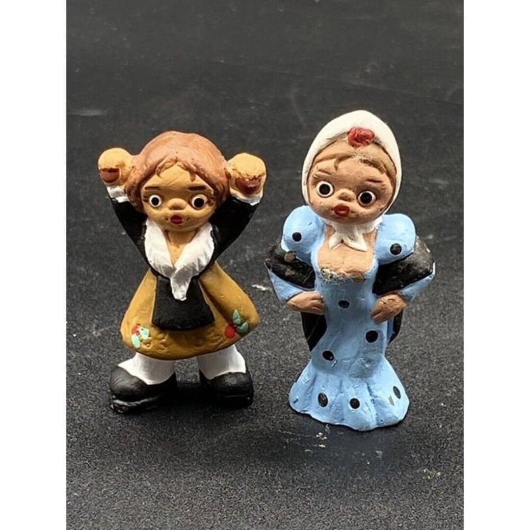 Spanish Flamenco Dancer Villager Mud People Lot 2 Clay Terra Cotta ...