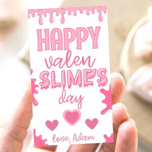 Editable Slime Valentine's Day Printable Tag, Non Food Valentine ...
