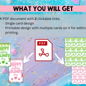 Editable Slime Valentine's Day Printable Tag, Non Food Valentine ...