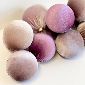12 Pcs Dusty Mauve Christmas Handmade Ornaments, Christmas Tree ...