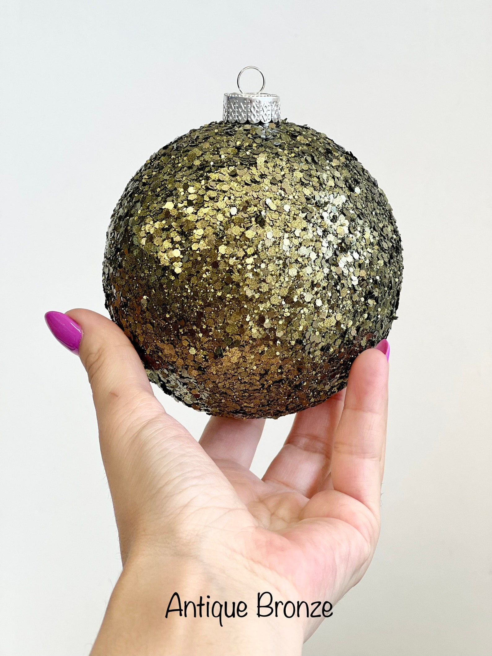 Royal Blue Glitter Christmas Ball Ornament: Handmade Holiday Decor - Etsy