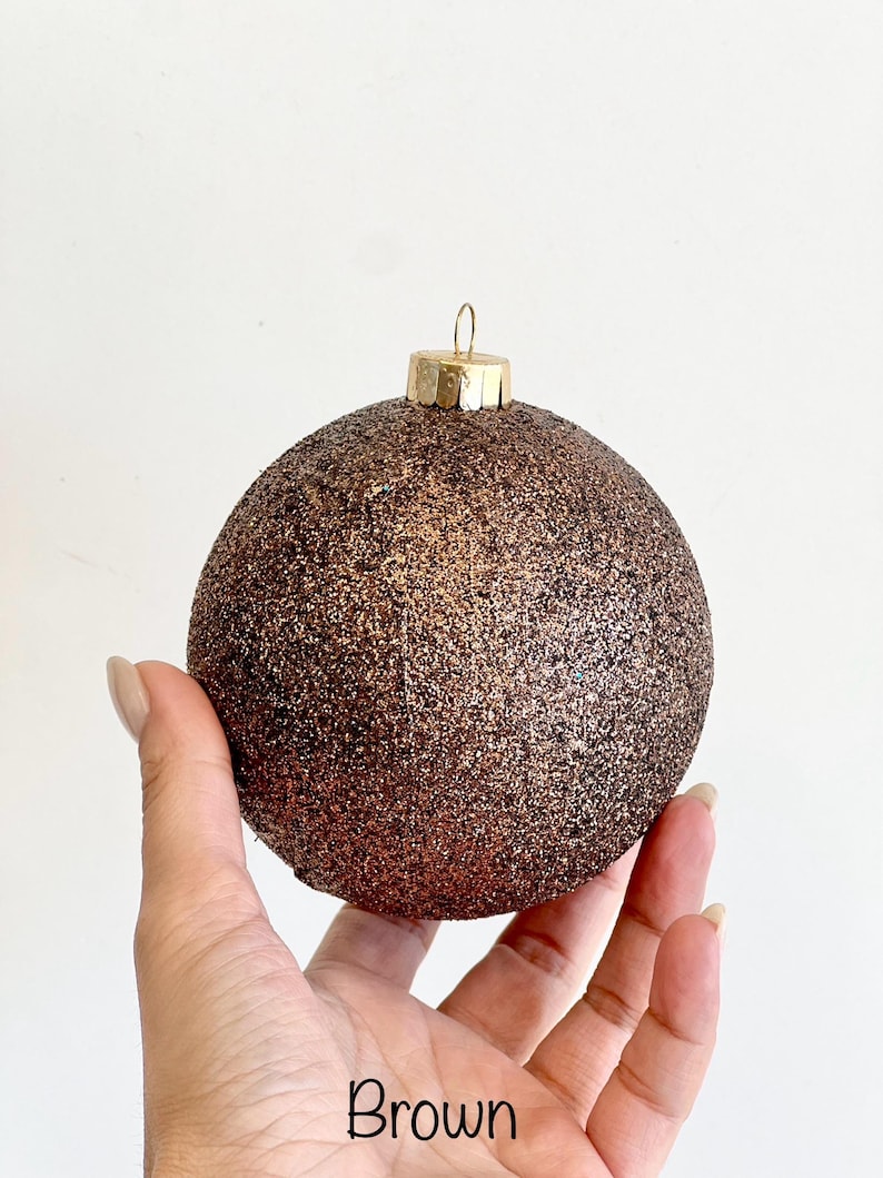 Gold Glitter Christmas Ball Ornament: Custom Handmade Decoration - Etsy