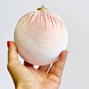 Mauve Blush Christmas Ornament, Handmade Velvet Balls, Christmas Ball ...