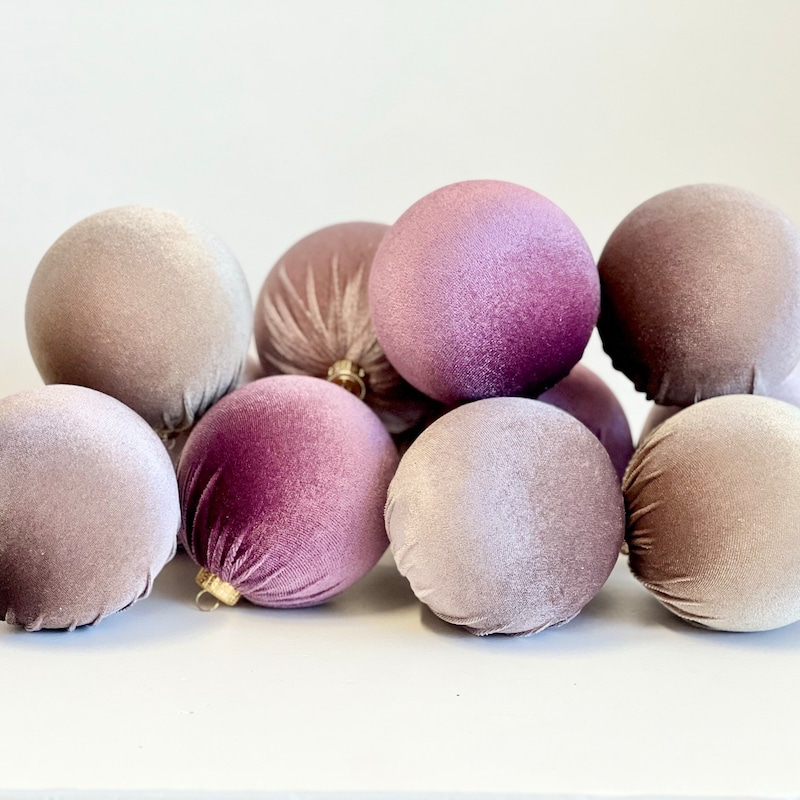 Mauve Christmas Balls - Etsy