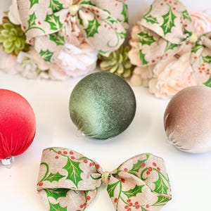 Christmas Ornament Bow, Christmas Wreath Bow, Christmas Head Bow ...