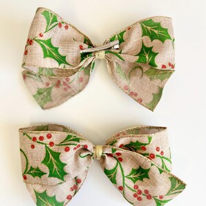 Christmas Ornament Bow, Christmas Wreath Bow, Christmas Head Bow ...