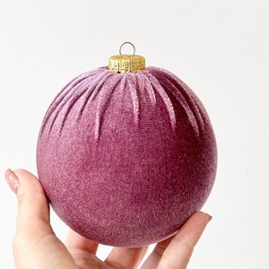 12 Pcs Dusty Mauve Christmas Handmade Ornaments, Christmas Tree ...