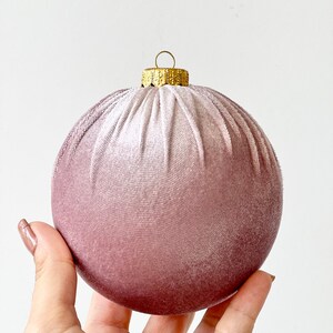 12 Pcs Dusty Mauve Christmas Handmade Ornaments, Christmas Tree ...