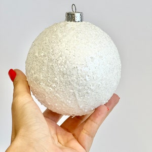 Opal Christmas Ornament, Christmas Ball, White Christmas Decorations ...